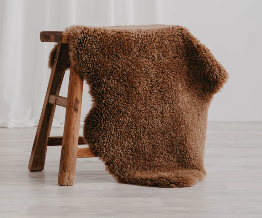 Shorn Curly Single Rug – Fibre by Auskin Australia